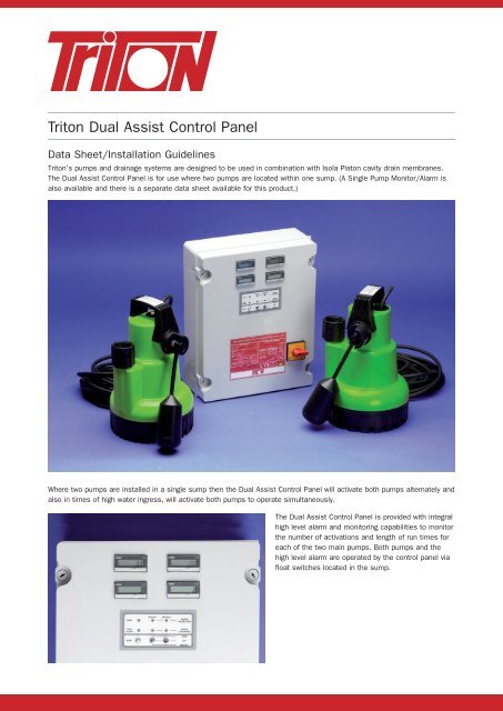 Dual Assist Control Panel Data Sheet Download - Triton