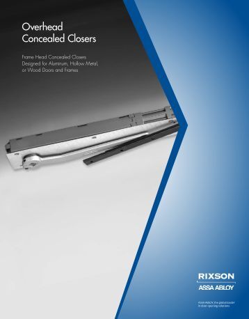 Rixson W700 Series Template - Epivots