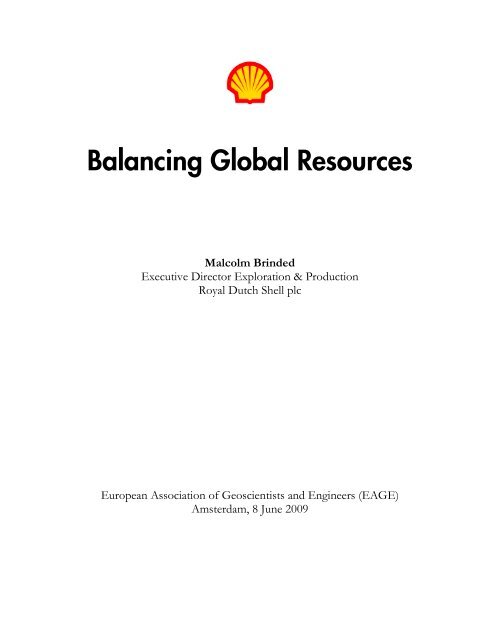 Balancing Global Resources