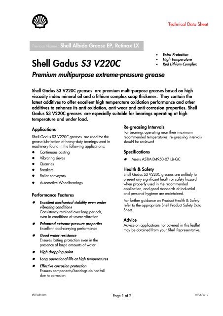Shell Gadus S3 v220 C