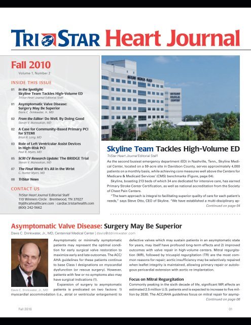 Fall 2010 - TriStar Health