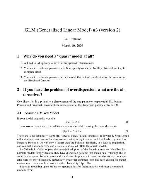 GLM (Generalized Linear Model) #3 (version 2) - Paul Johnson ...