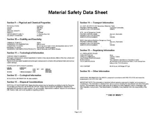 MSDS MIL-DTL-85054 Type I Class B CO2 - Mach-Dynamics