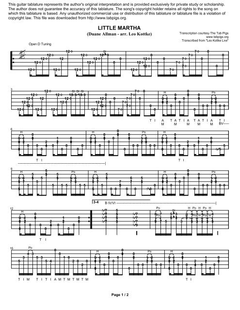 Little Martha - Tabpigs.org