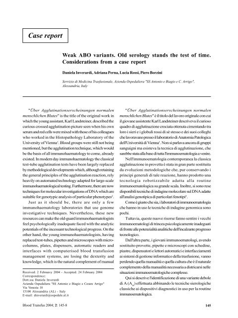 Case report - Blood Transfusion