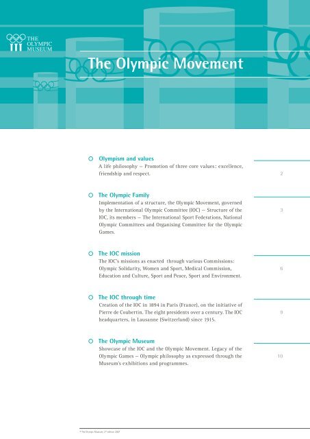 The Olympic Movement