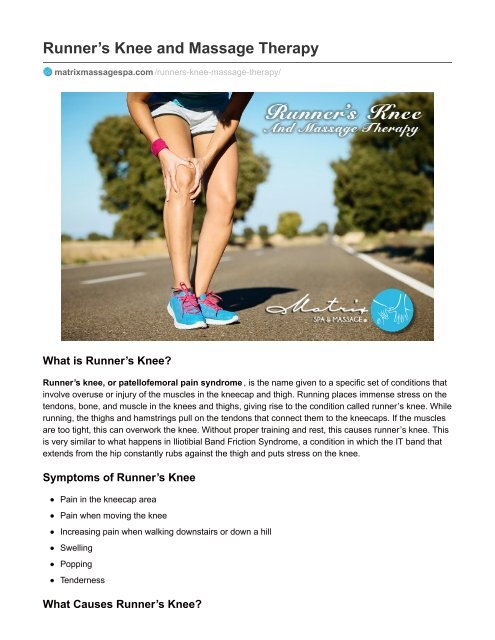 Runner’s Knee and Massage Therapy
