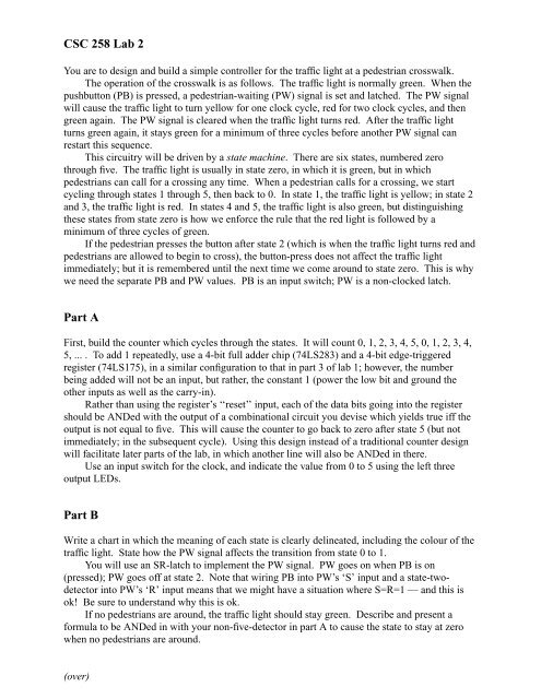 CSC 258 Lab 2 Part A Part B - CDF