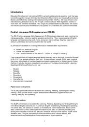 The ELSA Reading Test - Instructions and Sample Questions