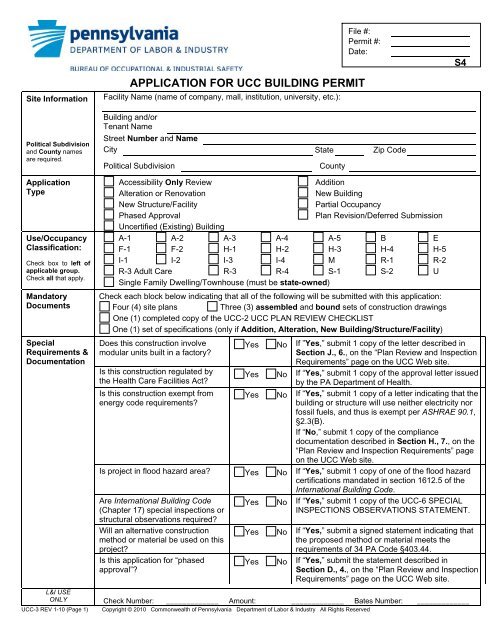 Permit Application - Pennsylvania Construction Codes Academy