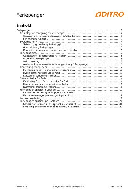 Feriepenger Salary Table 2023 NAF