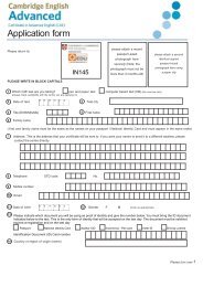 Application form - CAE Exam