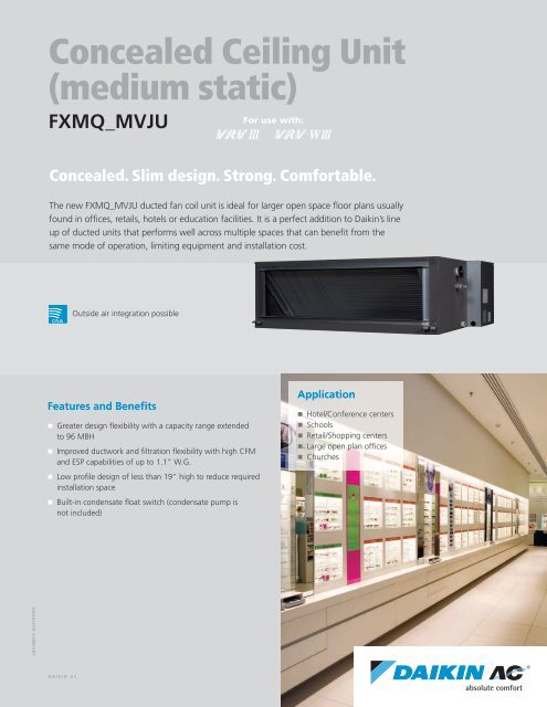 Concealed Ceiling Unit (medium static) - HTS