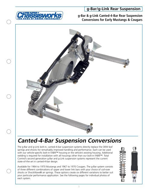 Canted-4-Bar Suspension Conversions - Total Control Products