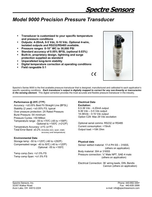 Spectre 9000 series - Seagate Control Systems