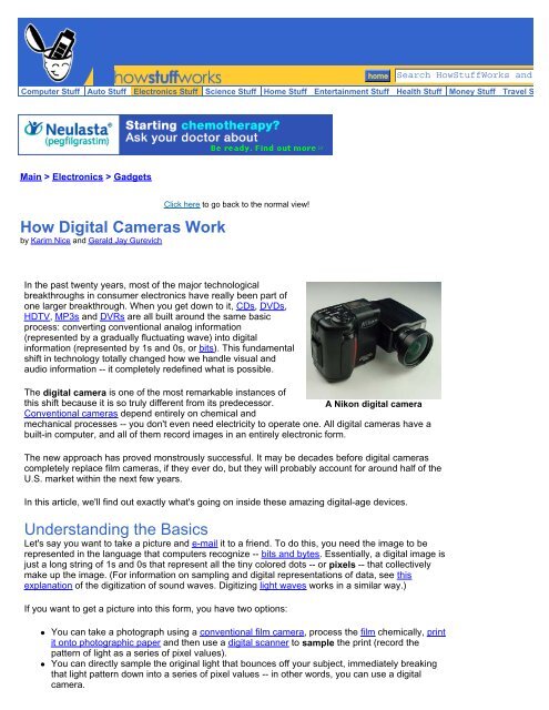 How Digital Cameras Work