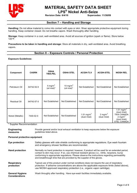 MATERIAL SAFETY DATA SHEE