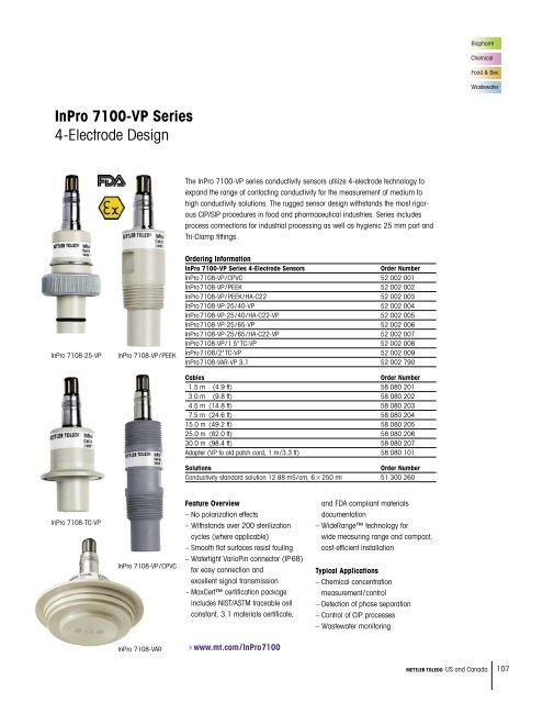 InPro 7100-VP Series 4-Electrode Design