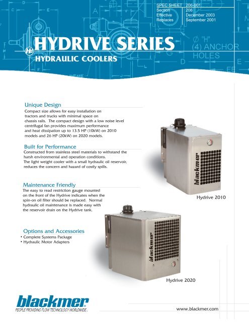 Hydrive Series Hydraulic Coolers