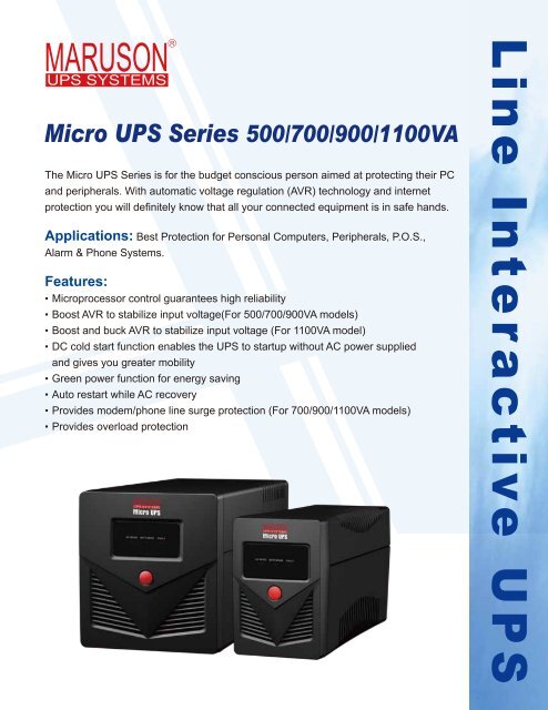Micro UPS 500-1100-1 - MARUSON Technology