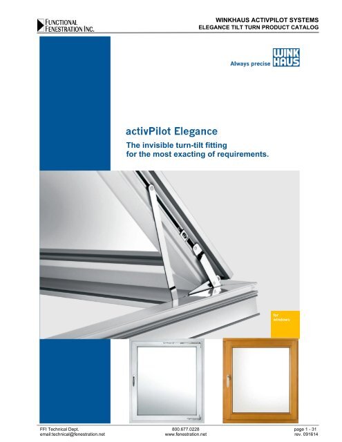 The invisible turn-tilt fitting for the most exacting of requirements.