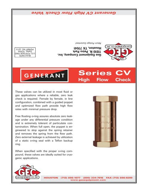 Generant CV Cryogenic
