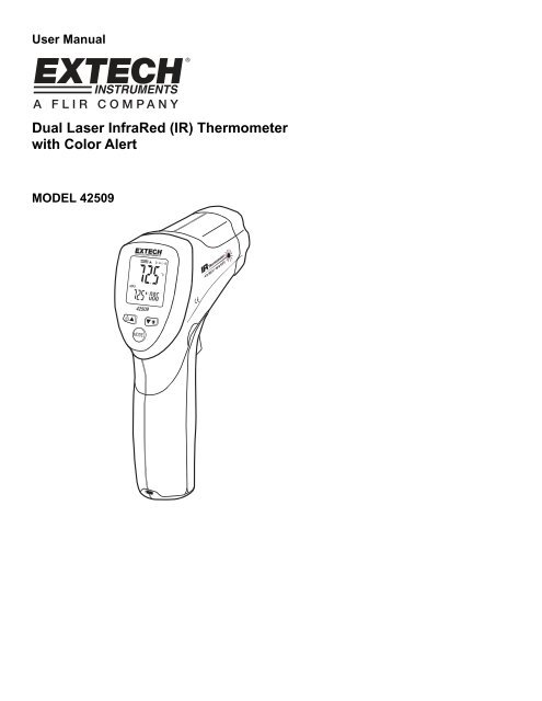 Extech 42509 Infrared Thermometer Manual PDF - Instrumart