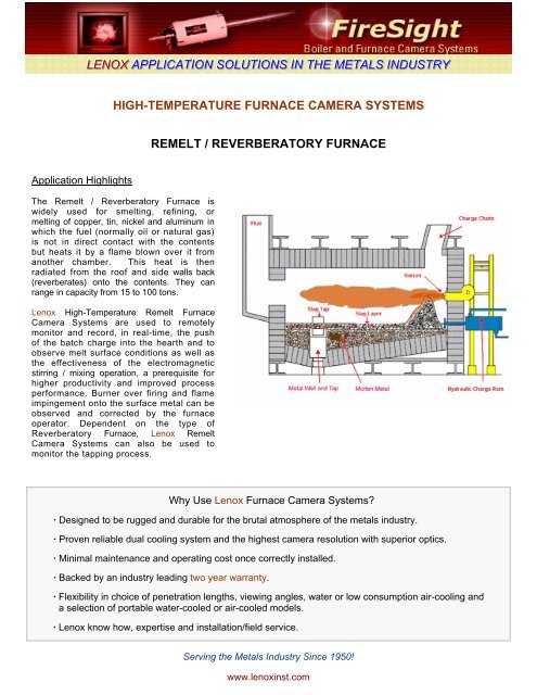 Remelt Reverberatory Furnace - Lenox Instrument Company