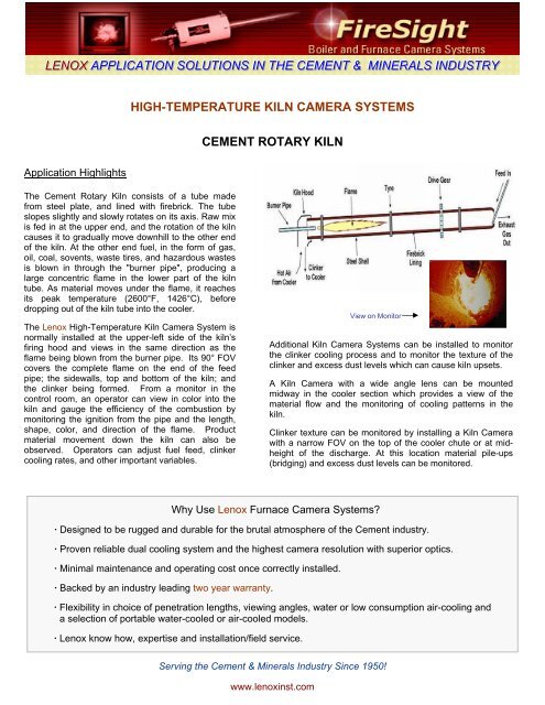 high-temperature kiln camera systems cement rotary kiln lleennooxx