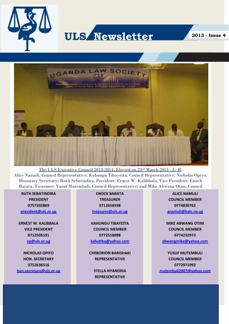 ULS Newsletter - Uganda Law Society