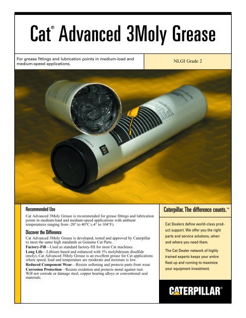 Cat Advanced 3Moly Grease - PEHP0002-01 - Peterson CAT