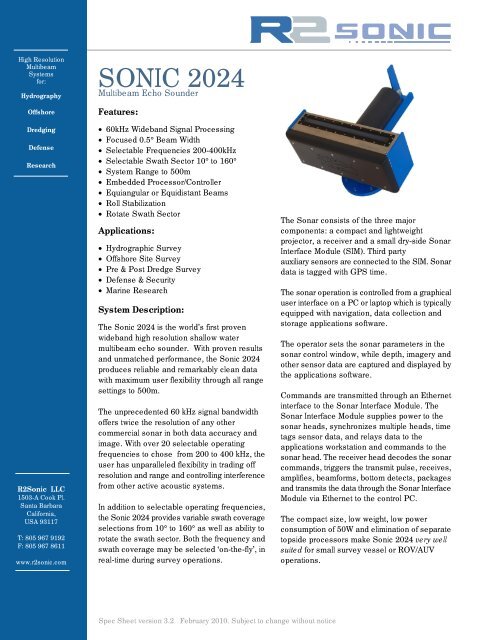 R2sonic 2022 Multibeam Sonar System - The Best Picture Of Beam