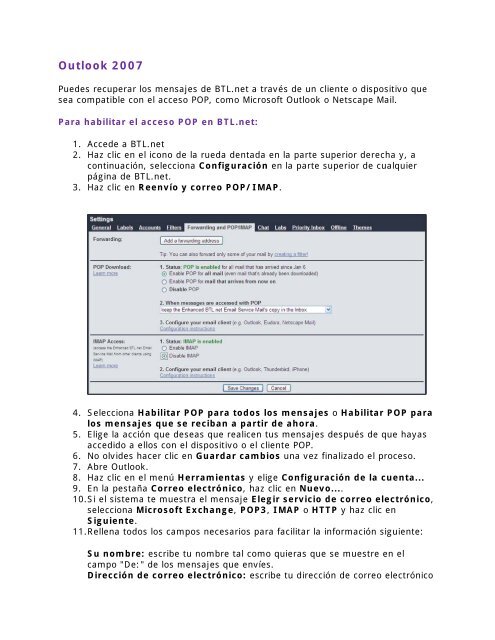Microsoft Outlook 2007 - Belize Telemedia Limited