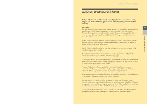 AVIATION SPECIFICATIONS GUIDE