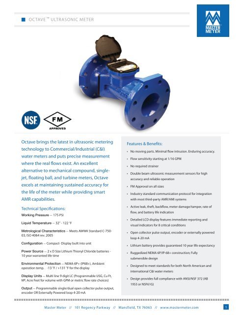 Octave brings the latest in ultrasonic metering ... - Master Meter