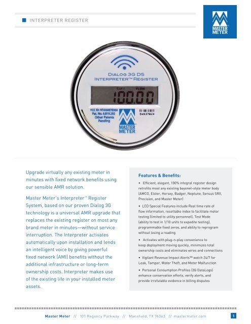 Interpreter Register - Master Meter