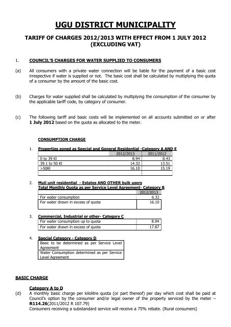 UGU DISTRICT MUNICIPALITY