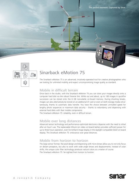 Sinarback eMotion 75 - Capture Scan Print