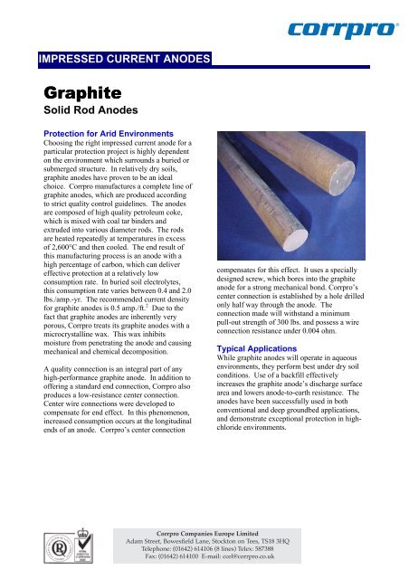 Graphite solid rod Anodes.pdf - Corrpro.Co.UK