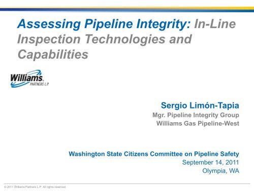 Presentation from Williams Pipeline - ILI Technologies
