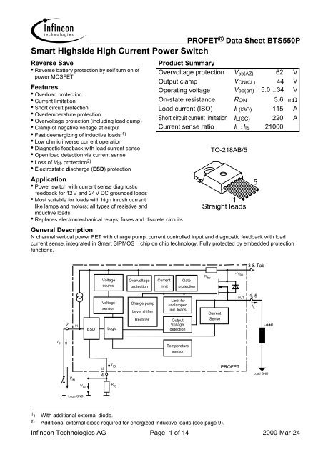 Smart Highside High Current Power Switch