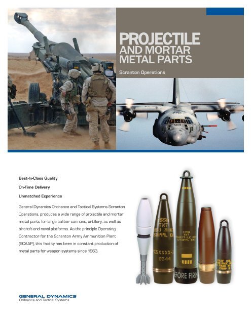 Projectile Metal Parts - General Dynamics Ordnance and Tactical ... Projectile Metal Parts - General Dynamics Ordnance and Tactical ...