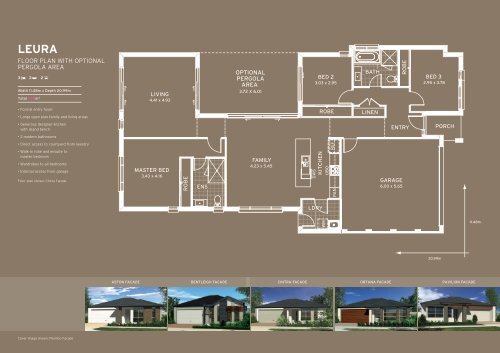 FLOOR PLAN WITH OPTIONAL PERGOLA AREA