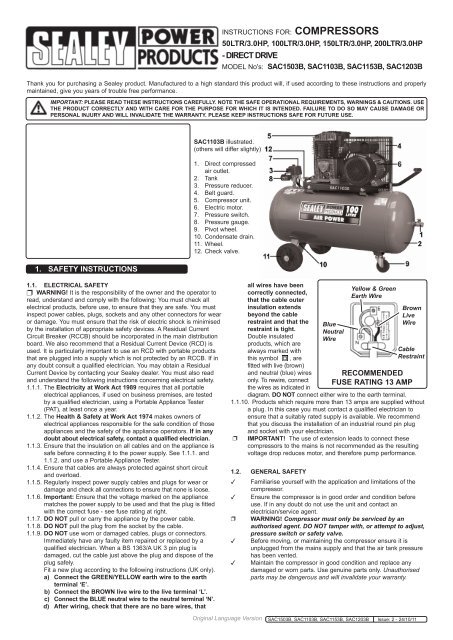Sealey Compressor Spare Parts Catalogue Pdf | Reviewmotors.co