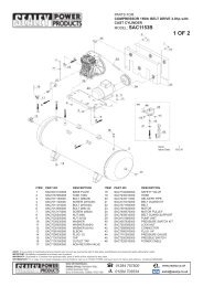 Parts for the Sealey SAC1103B Compressor 100ltr Belt - Sitebox Ltd