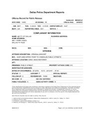 Lost Property Report Form - Dallas Police Department