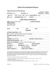 Lost Property Report Form - Dallas Police Department