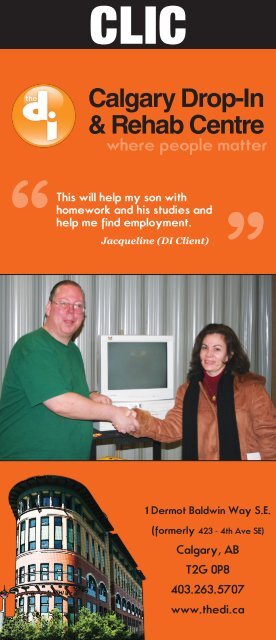 CLIC Brochure - Calgary Drop-In & Rehab Centre