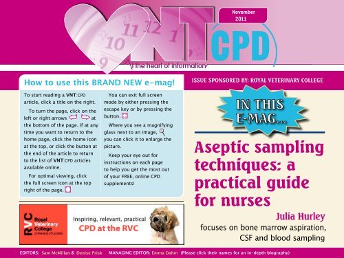 Aseptic sampling techniques: a practical guide for nurses - VBD