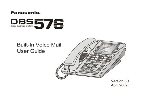 Built-In Voice Mail User Guide - Panasonic DBS